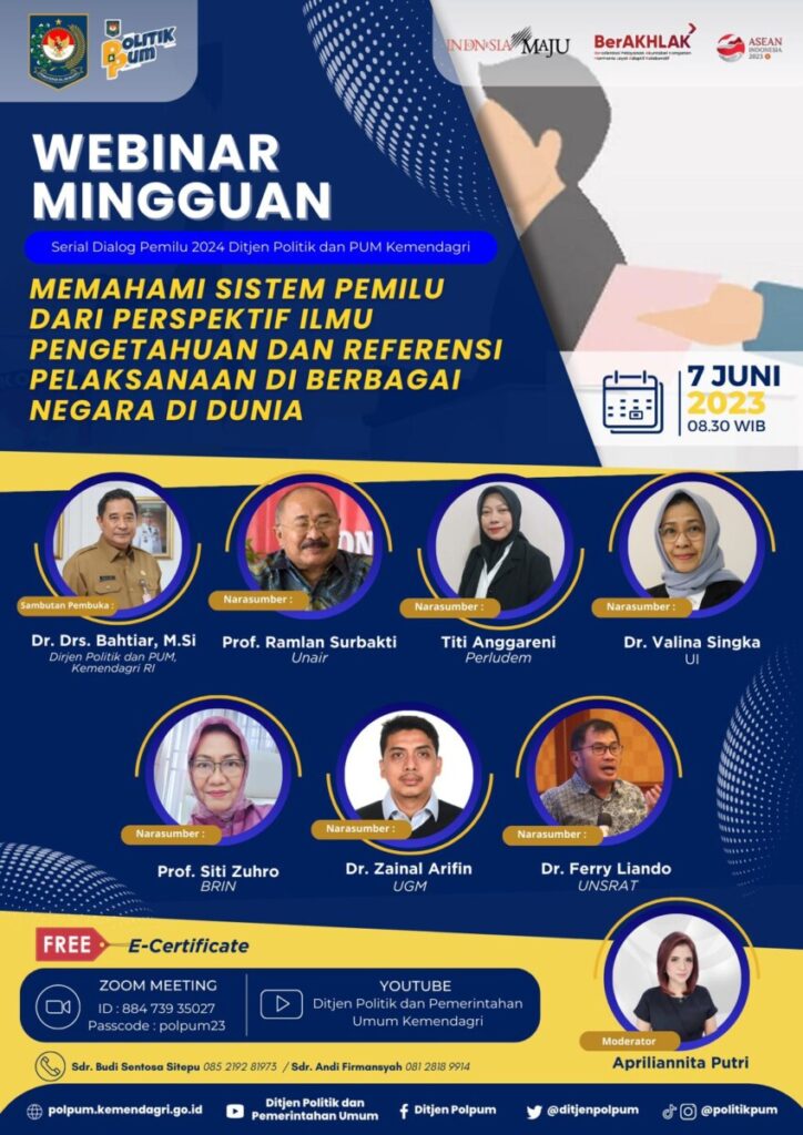 Ferry Liando Jabarkan 4 Aspek Sistem Pemilu di Webinar Kemendagri ...